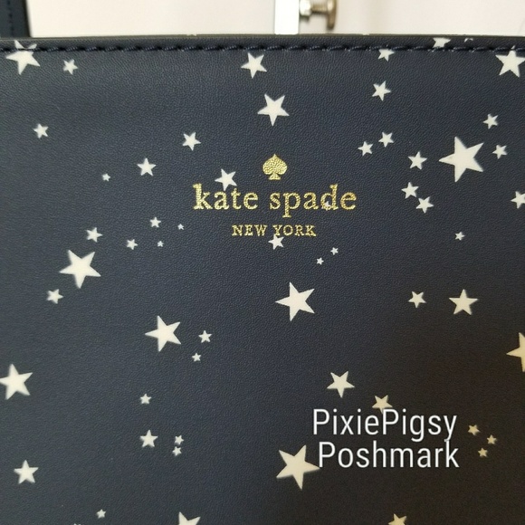 kate spade | Bags | Kate Spade Stars Tote Bag Purse With Star Key Fob ...
